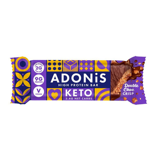 Adonis Double Choc Crisp Keto High Protein Bar | Evergreen