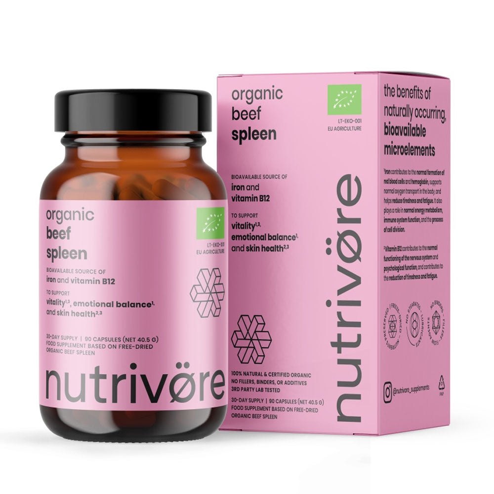 Nutrivore Organic Beef Spleen | Evergreen Healthfoods
